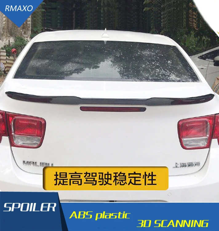 For Malibu Spoiler 2009 2017 Chevrolet Malibu ack Spoiler ABS Material ...