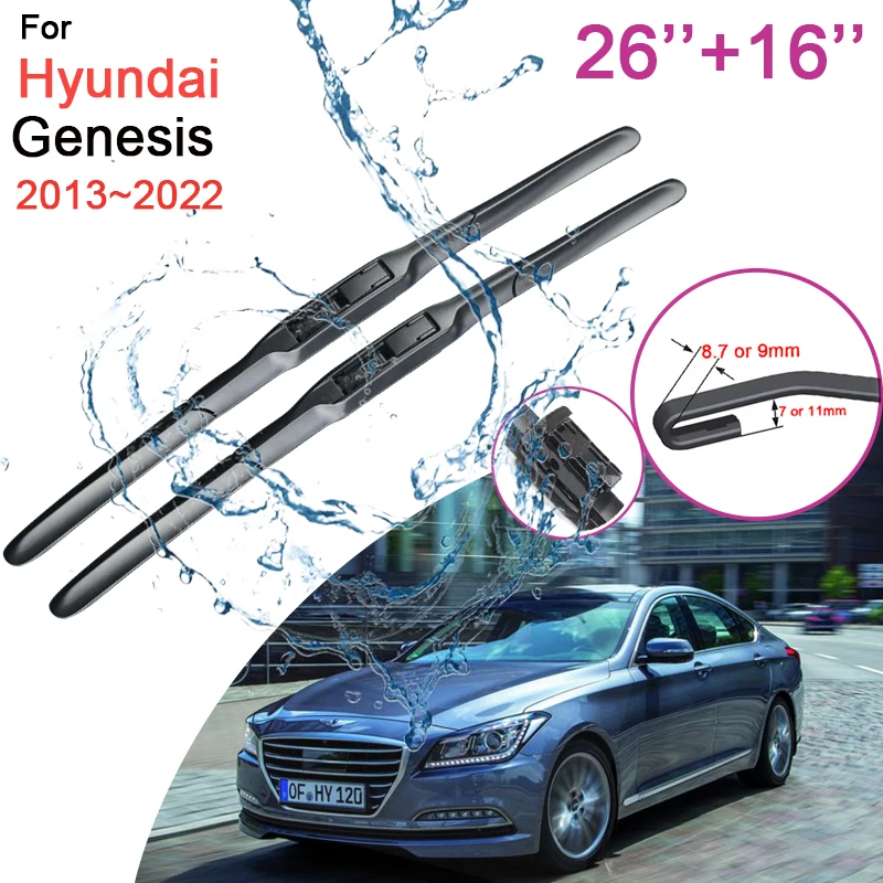 For-Hyundai-Genesis-DH-2013-2022-2019-2020-2021-Car-Wiper-Blades-Rubber ...