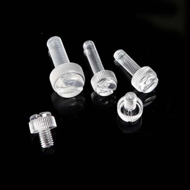 80pcs-M4-Slotted-Knurled-Transparent-Screw-Hand-Tightened-Transparent ...