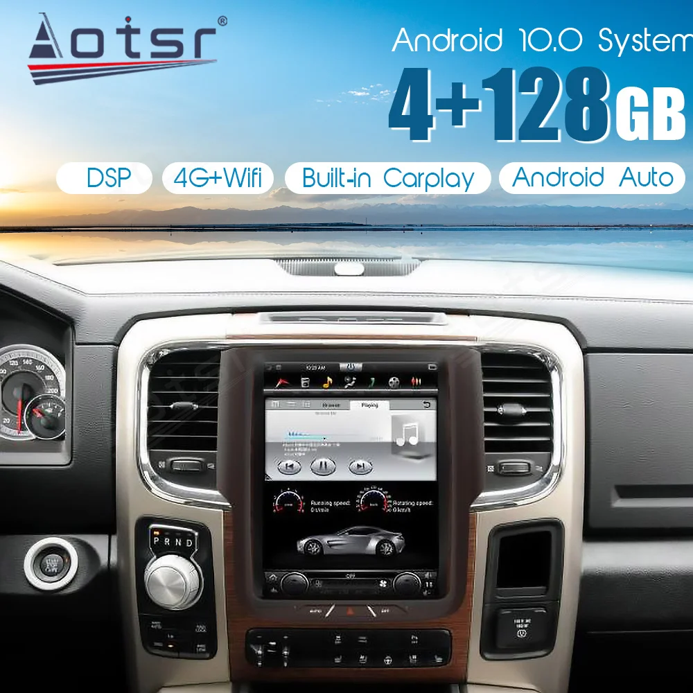128GB-Tesla-Screen-Car-Radio-For-Dodge-RAM-1500-2500-3500-Android-10 ...