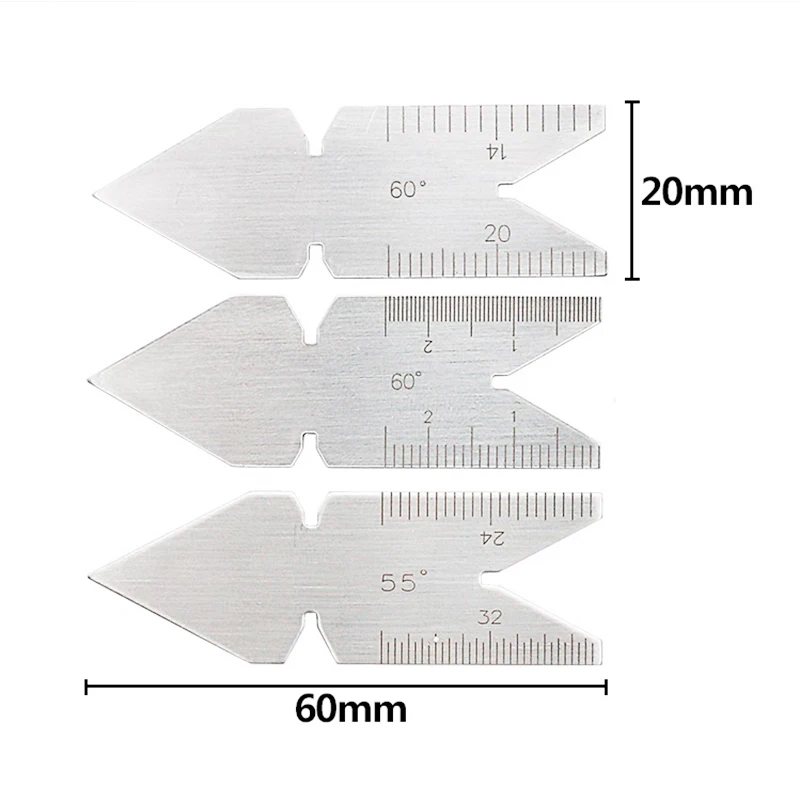 3pcs-set-Center-Gauges-Measure-Thread-55-60-Angle-degrees-Template-Inch ...