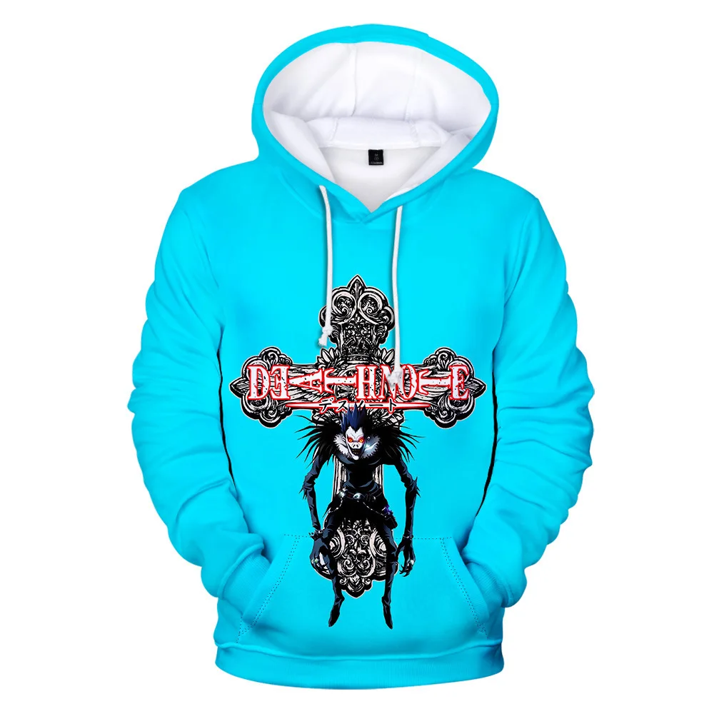Death Note Solid Color Letter Hoodie Harajuku Street Clothing Adult ...
