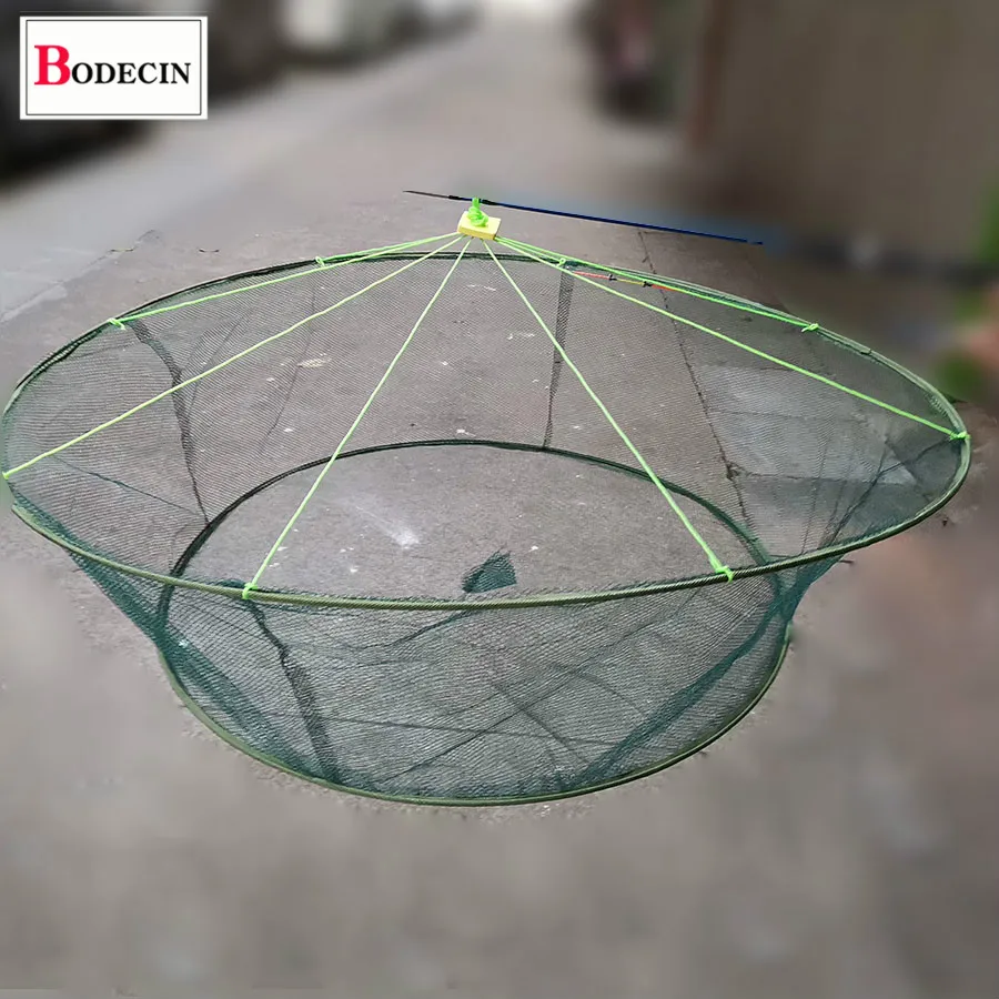 Foldable Drop Fishing/Landing/Cast Net Nylon Shrimp Crab Bait Mesh For ...