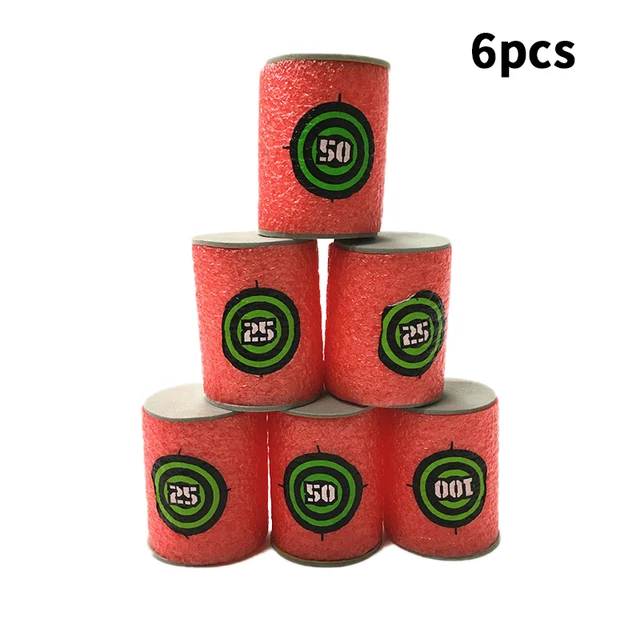 6Pcs Nerf Bullets Foam Bottle Bullet Training Toy Targets Shot Dart ...