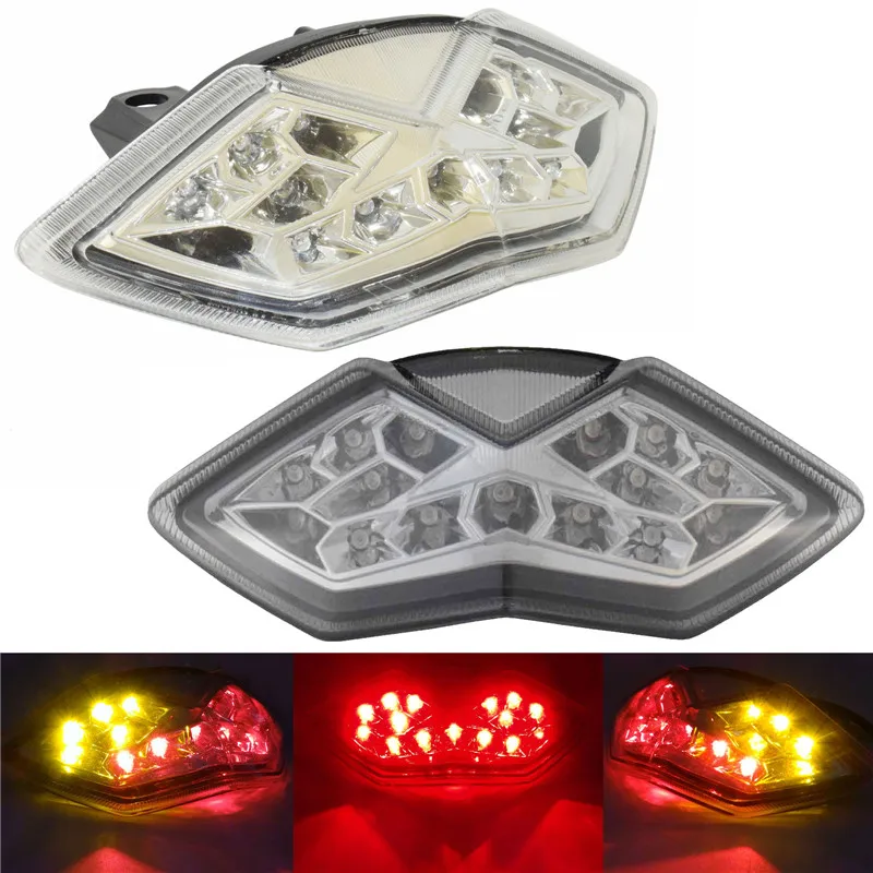 Chrome Led Integrated Blinker Taillight Tail Brake Turn Signals Light ...