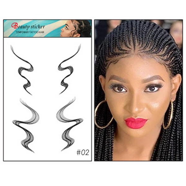 Temporary Tattoo Edges Hair ( 4PCS ) - Worth Buy Store