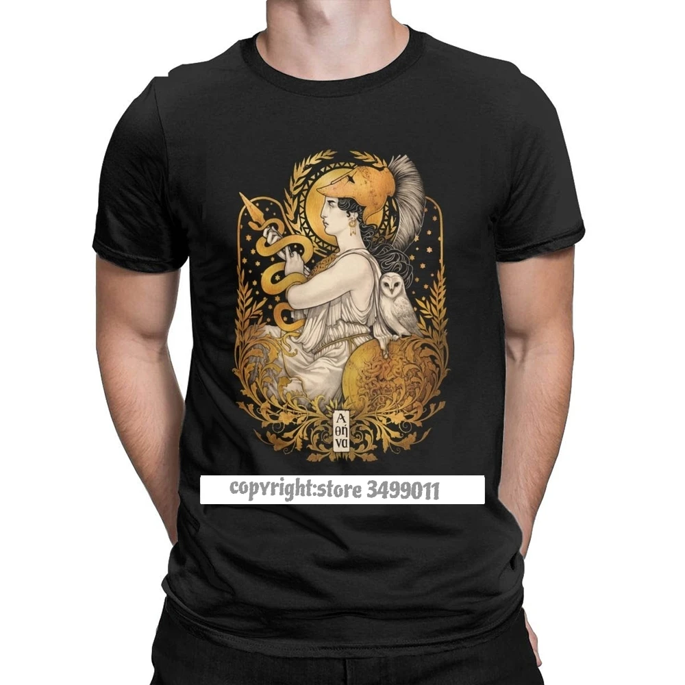 Pallas Athena Men Tshirts Greek Goddess Mythology Vintage Tee Shirt O ...