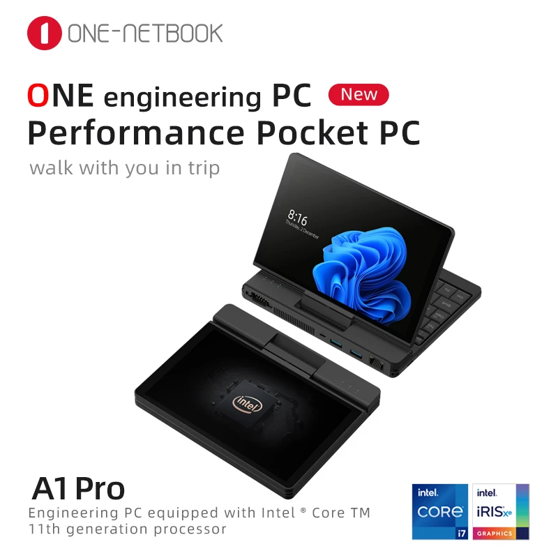 One A1 Pro Engineer PC Laptop 360°flip IPS Screen Pocket Computer ...