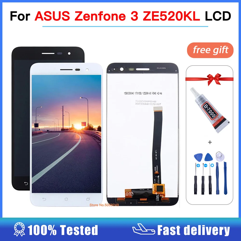 For Asus Zenfone 3 Ze520kl Lcd Panel Touch Screen Digitizer Assembly ...
