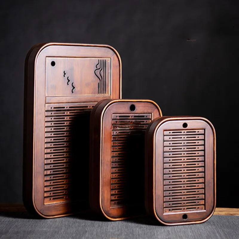 Rectangle-Tea-Set-Natural-Bamboo-Wood-Tea-Tray-Drainage-Water-Storage ...