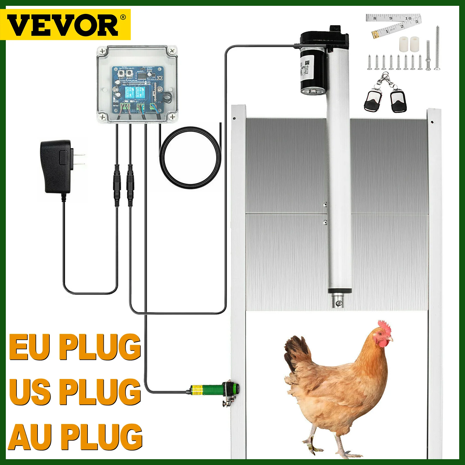 VEVOR Chicken Coop Door Opener Light Sensor Induction Infrared ...