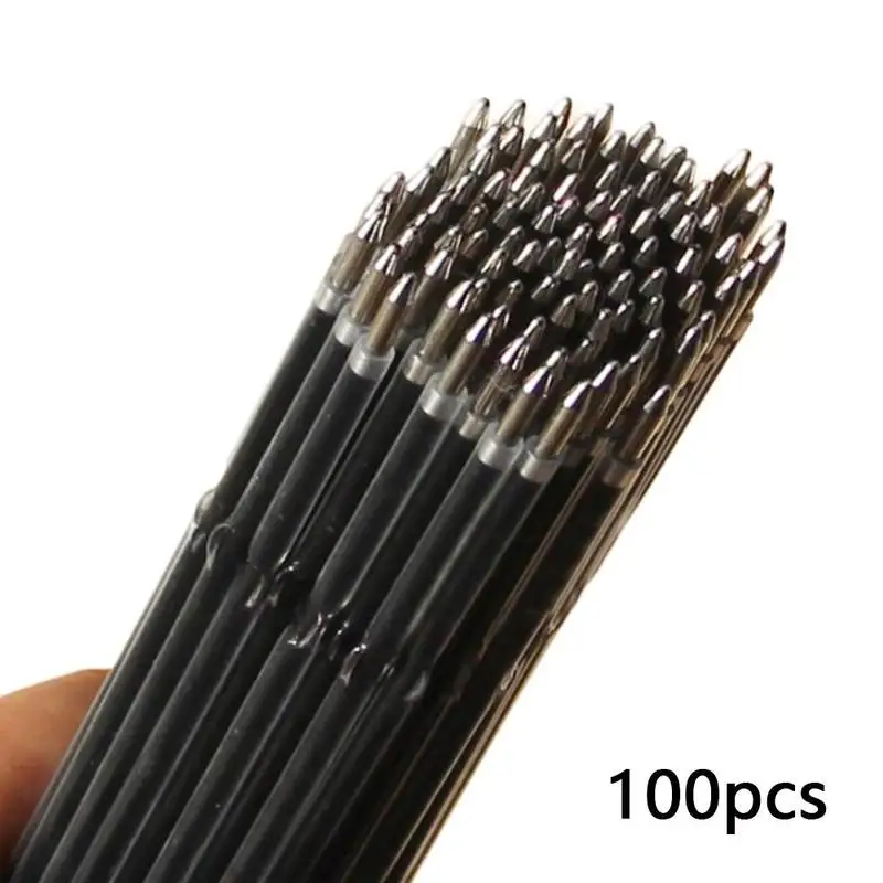 100Pcs-0-7mm-Ballpoint-Pen-Replacement-Core-New-Pen-Refill-Black ...