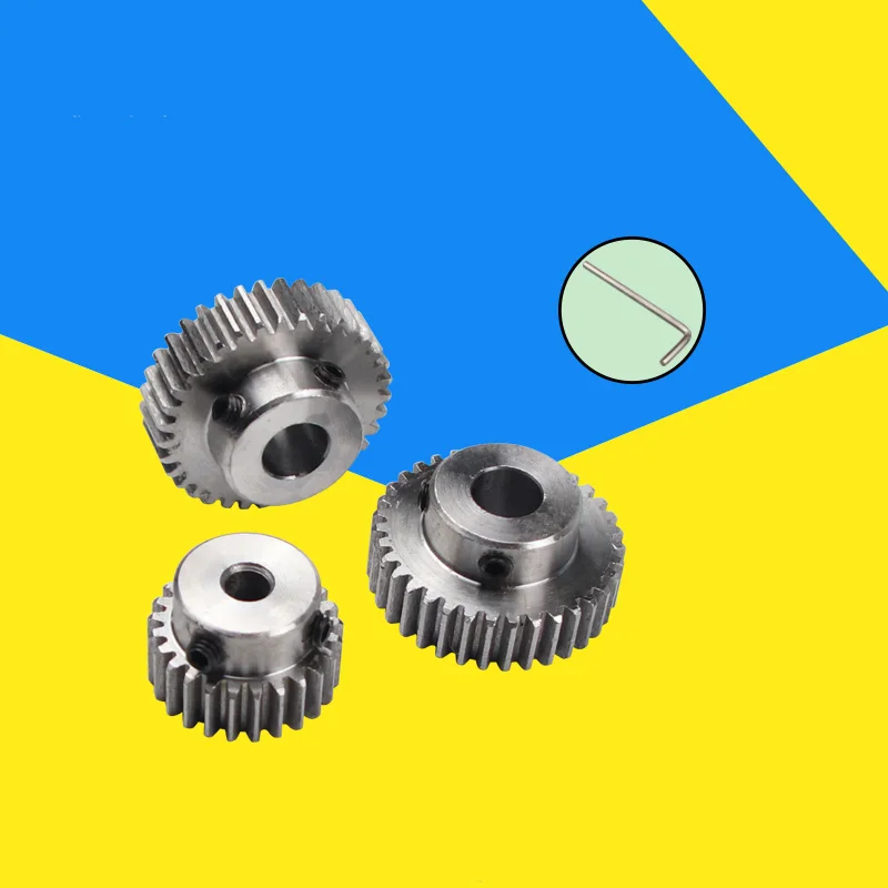 2pcs Spur Gear 1 Modulus 45 Steell Motor Boss Convex Gear15/16/18/20/25 ...