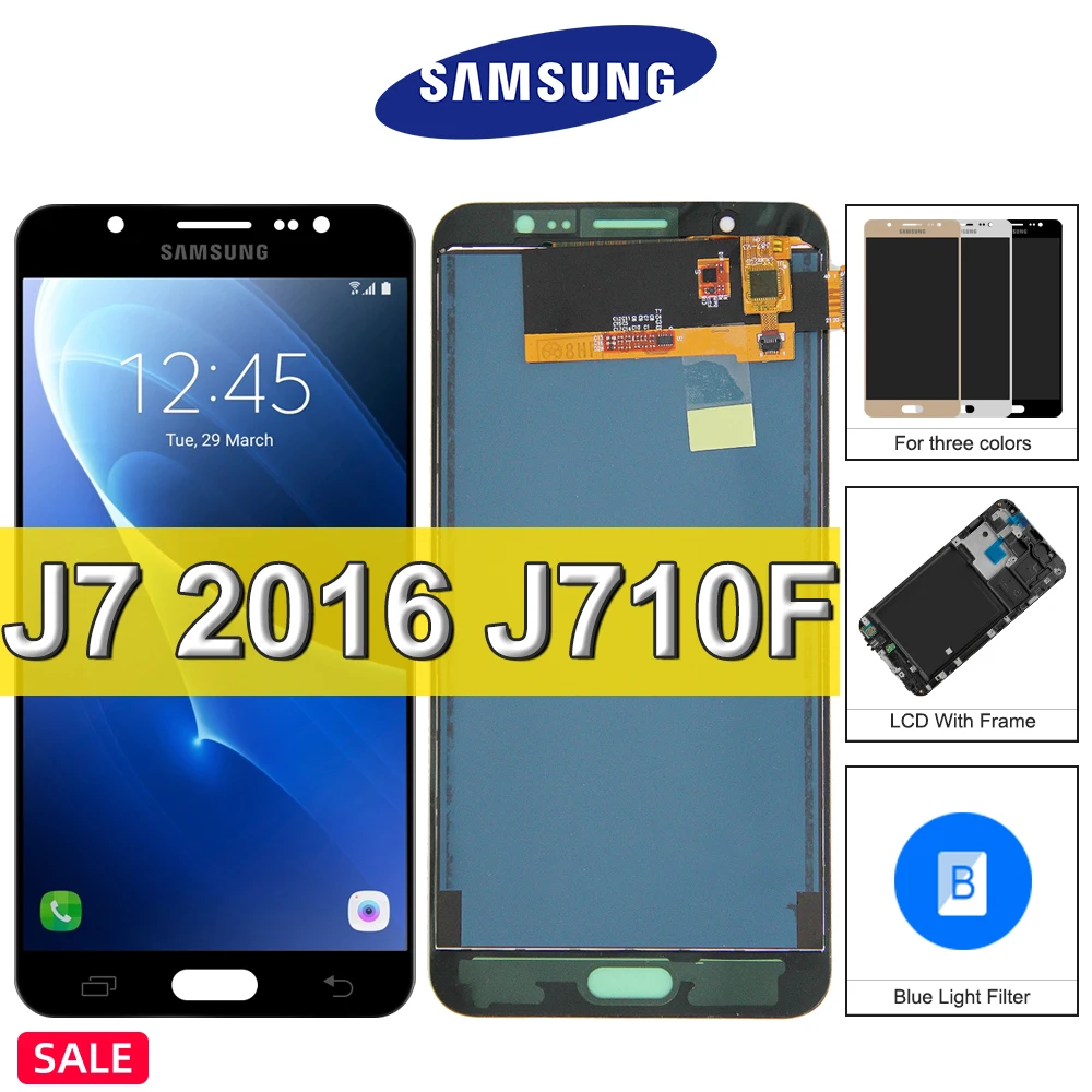 Can Adjust J710 Lcd For Samsung Galaxy J7 2016 Display Sm-j710fn J710f J710m J710y Lcd Touch ...