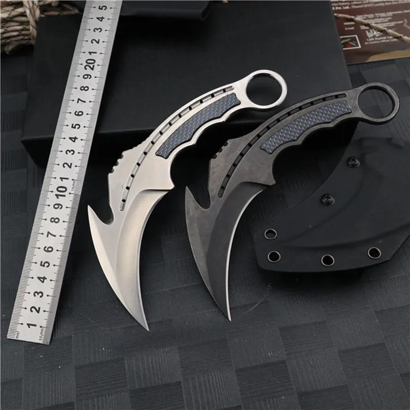 Karambit camping knife tactical knife fixed blade outdoor tool ...