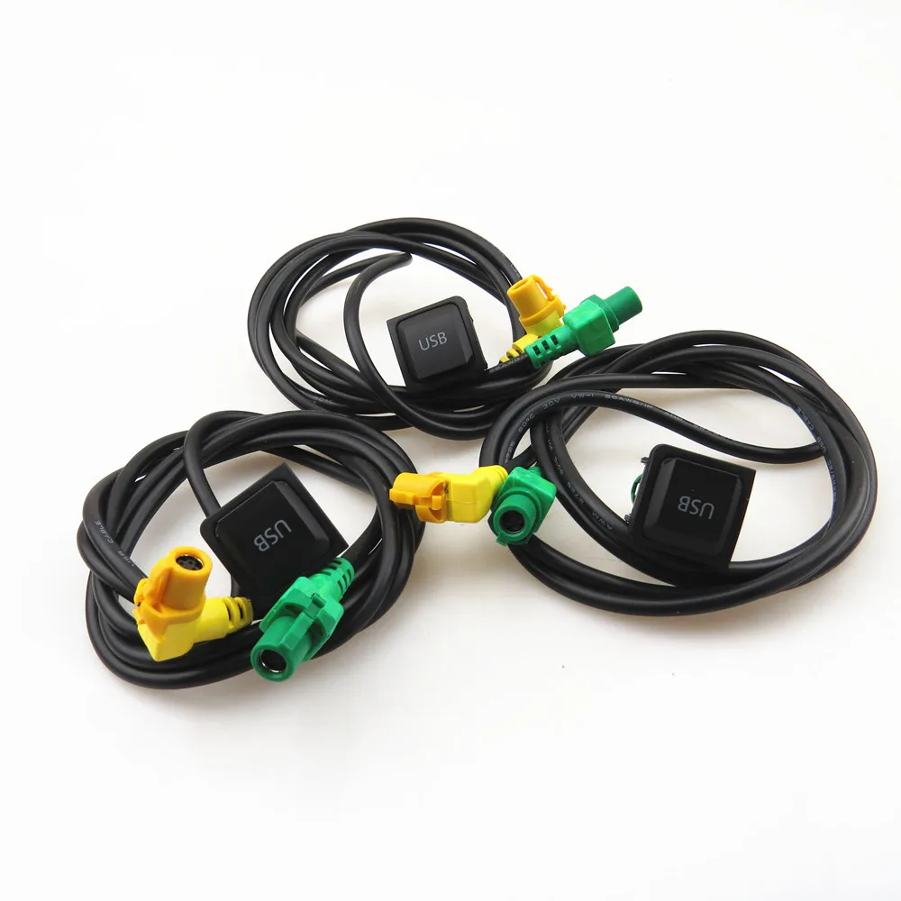 Fhawkeyeq 3 Sets Car Usb Input Connector Adapter Cable For Vw Jetta Mk5 ...