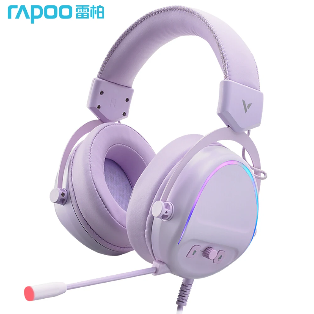 Original Rapoo VH650 Gaming Headset Virtual 7.1 RGB Head mounted Gaming ...
