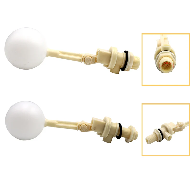 Adjustable Float Ball Valve 1/2" 3/4" For Water Bowl Automatic Fill ...