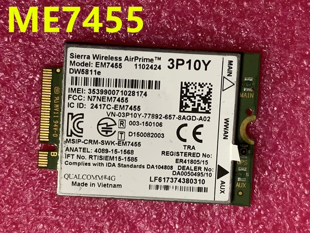 Sierra Wireless Airprime Em7455 Dw5811e 3p10y Cat6 4g Module For Dell ...