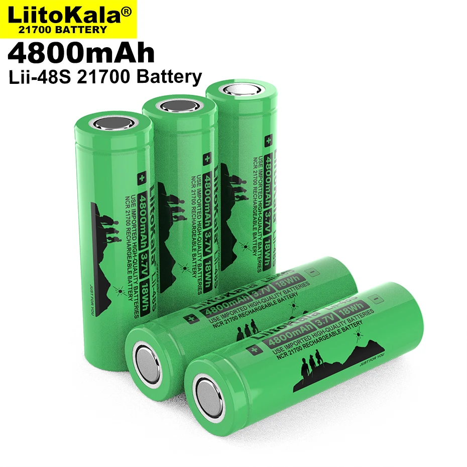 LiitoKala Lii-48S 3.7V 4800mAh Li-lon Rechargeable Battery 9.6A Power ...