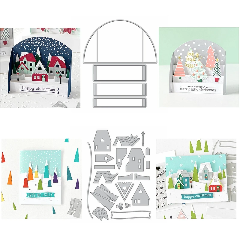 Trapezoid-Stacks-Layers-Scene-Pop-Up-Building-House-Metal-Cutting-Dies ...