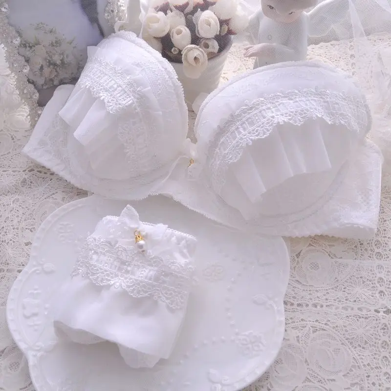 Traje de ropa interior para niñas, conjunto íntimo bordado fino lindo ...