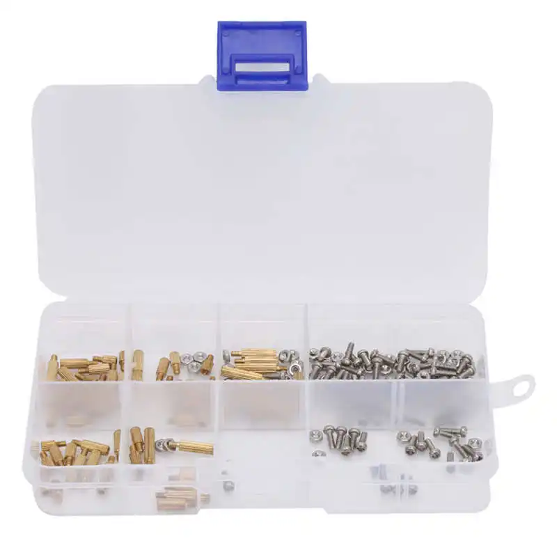 180pcs M2 Brass Standoff Spacer Column Spacing Pillars Threaded Screw ...