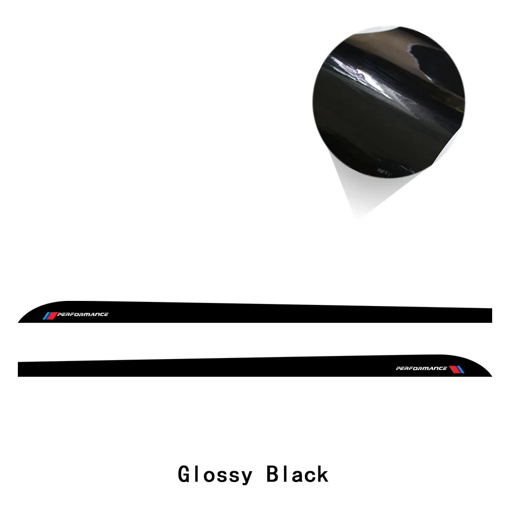 2 Pcs M Performance Body Vinyl Decal Side Skirt Stripes - BMW F20 F30 ...