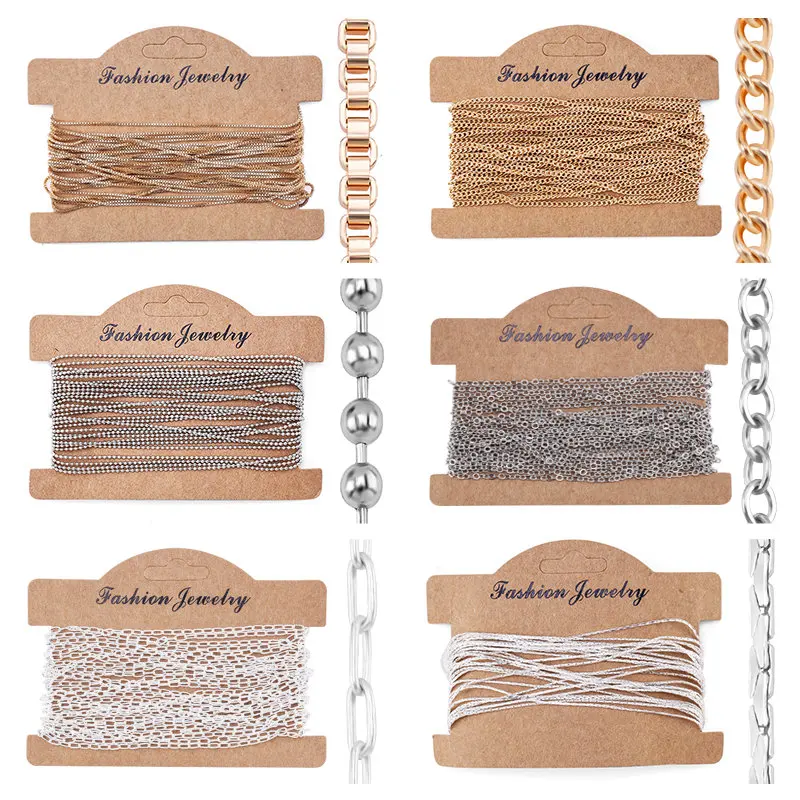 6-Types-Jewelry-Making-Chains-Plated-Silver-Gold-Copper-Cable-Link ...