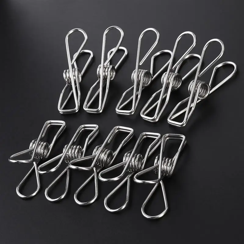 PINCE A LINGE,10 Pcs--Pinces à linge en acier inoxydable, 10-50100 ...