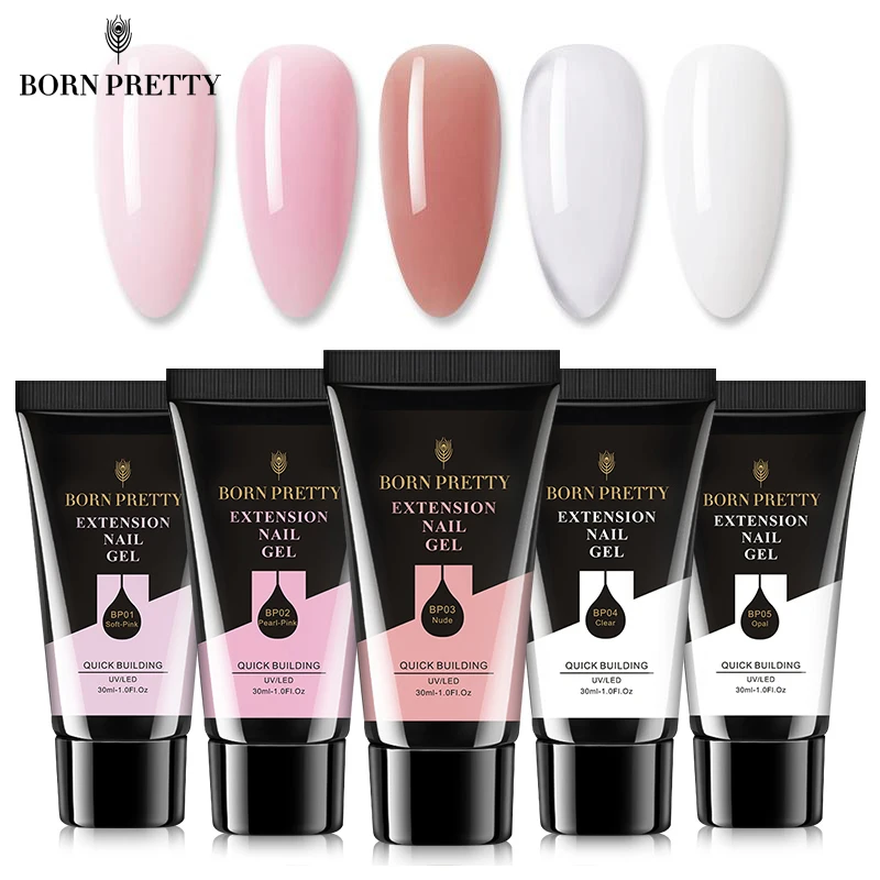 BORN-PRETTY-Quick-Extension-Gel-Nail-Polish-Set-Jelly-Soak-Off-Gel ...