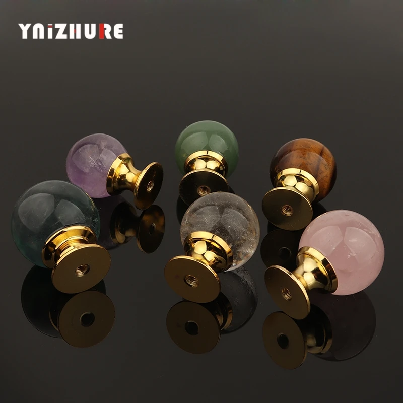 Amethyst -YNIZHURE – poignées de tiroir en pierre naturelle, cristal de ...