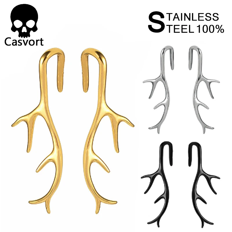 Casvort-2-PCS-new-fashion-stainless-steel-silver-color-tree-forks-ear ...