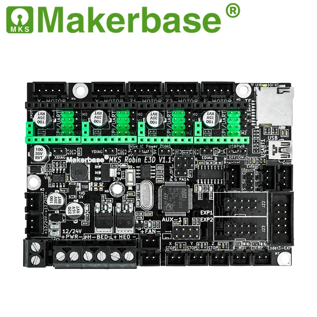Makerbase MKS Robin E3D V1.1 Motherboard 3D Printer Parts with TMC2209 ...