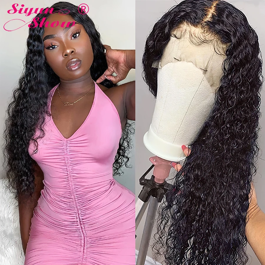 30 Inch Water Wave 13x6 Lace Front Wig Brazilian Transparent Lace Wigs ...