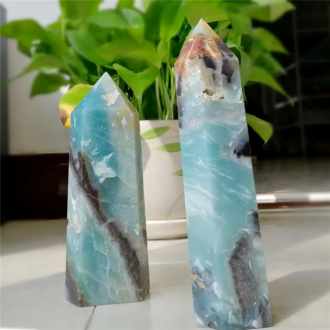 Caribbean Calcite Aragonite Crystal Gemstone Tower 4 Large Home Décor ...