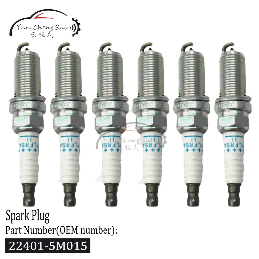6 pçs/lote 22401 5M015 parte Auto Spark Plug Para NISSAN Pathfinder ...