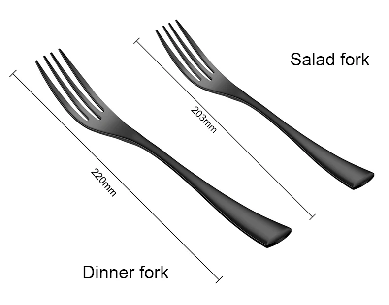 FOURCHETTE DE TABLE,Black salad fork--Fourchette à Dessert en acier ...