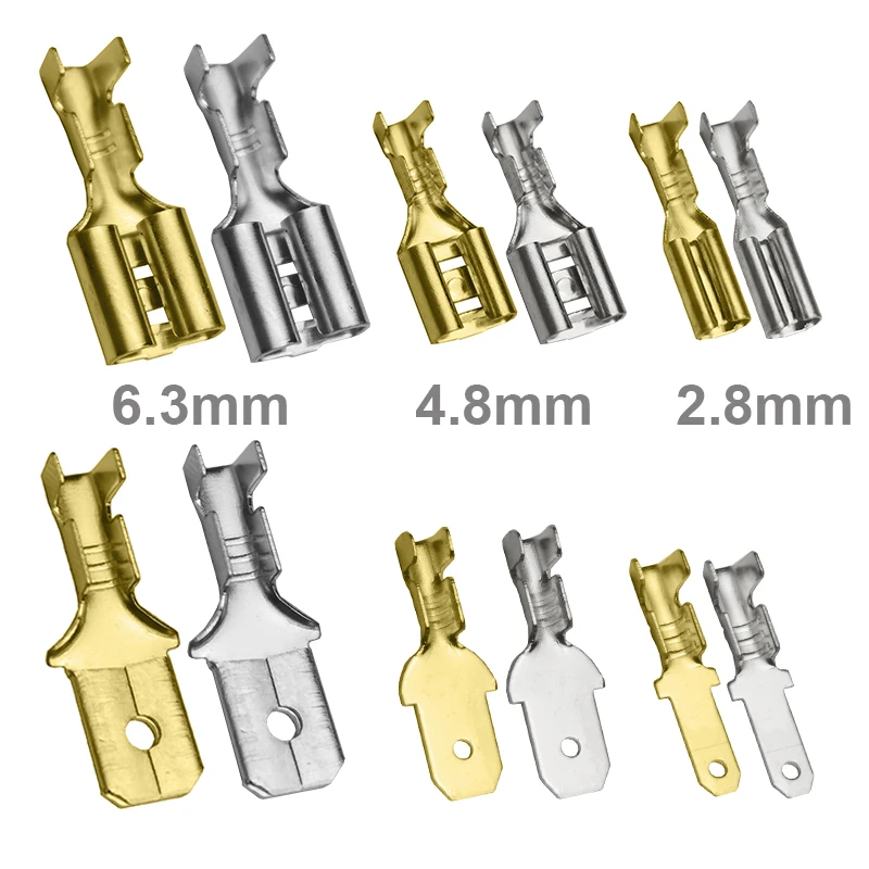100Pcs 2 8mm 4 8mm 6 3mm 