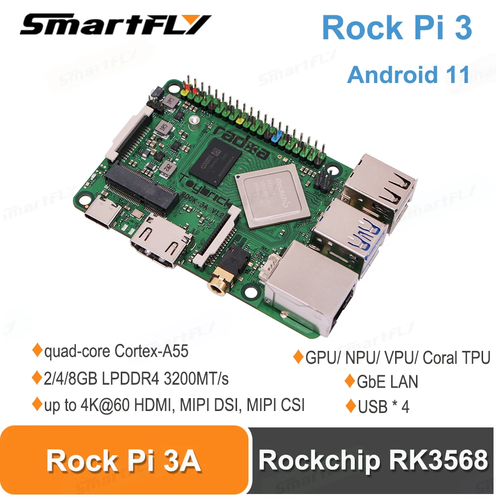 ROCK-PI-3A-2GB-4GB-8GB-SBC-Rockchip-RK3568-Single-Board-Computer ...