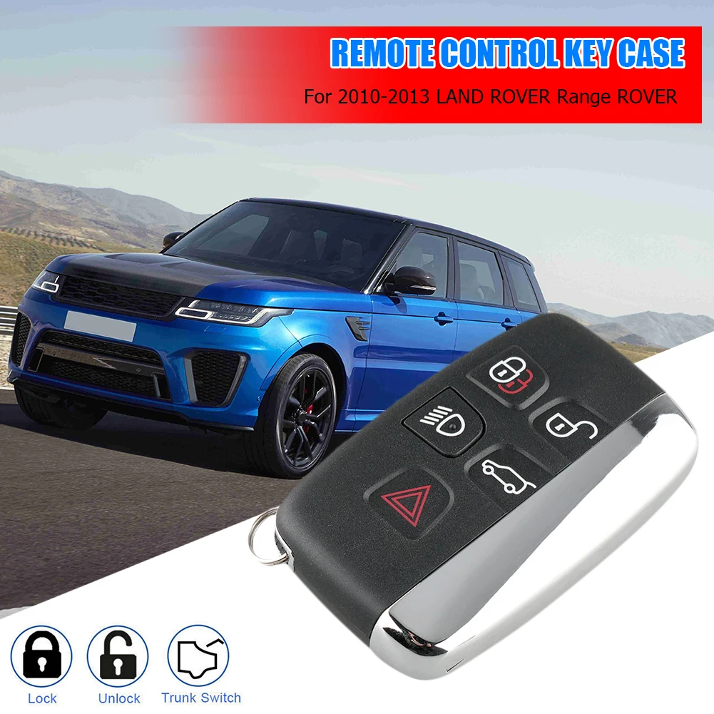 5 Button Car Key Fob Case Shell Cover For Land Rover Discovery 4 Range ...