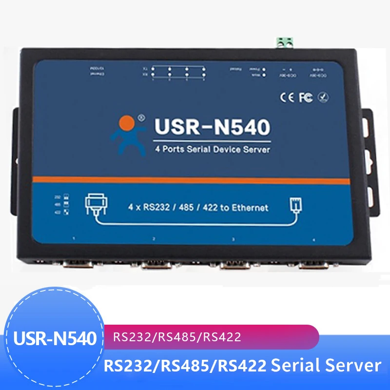 USR N540 4 직렬 포트 RS232 RS485 RS422 이더넷 TCP 컨버터 장치 서버 Modbus RTU TCP 산업 ...