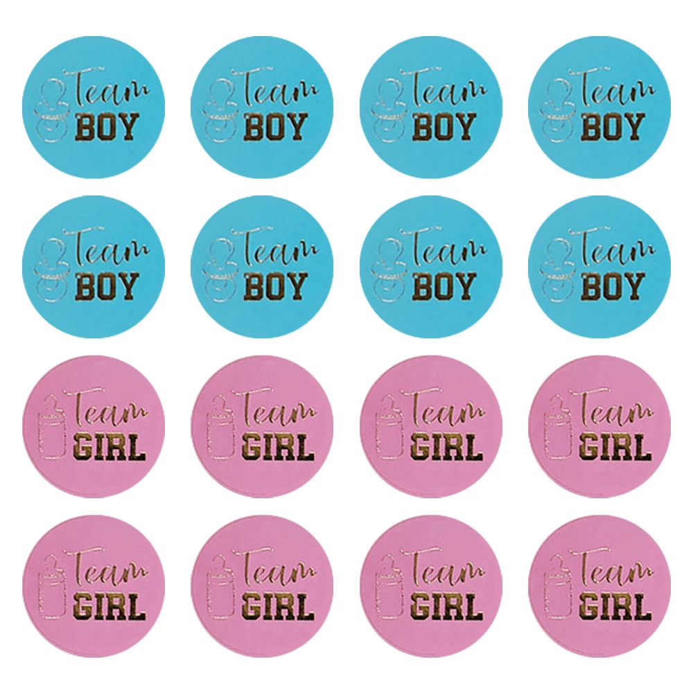 24-48pcs-Team-Girl-Team-Boy-Stickers-Its-a-Boy-or-Girl-Decoration ...