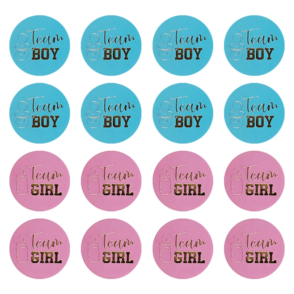 24/48pcs Team Girl Team Boy Stickers Its a Boy or Girl Decoration ...