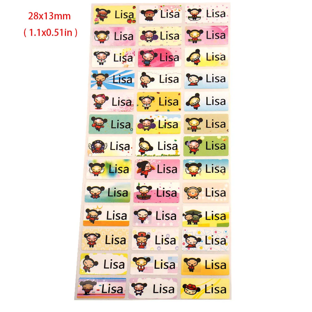 Chinese-Doll-Personalized-Name-Sticker-Stationery-Sticker-Pattern ...