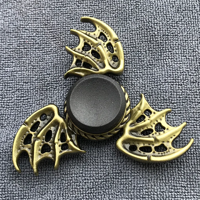 Fidget Spinner Brass Color Zinc Alloy Metal Hand Spinner Dice Bauhinia ...