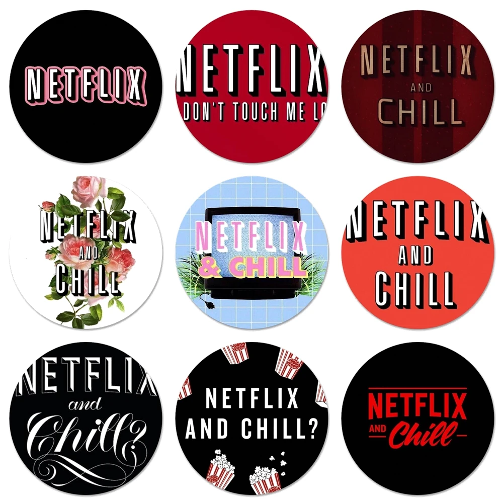 netflix-and-chill-aesthetic-Badge-Brooch-Pin-Accessories-For-Clothes ...