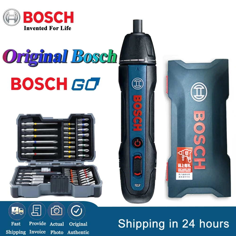 100% Original Bosch Go2 Mini Electric Screwdriver Set 3.6V USB Rechargeable Automatic ...