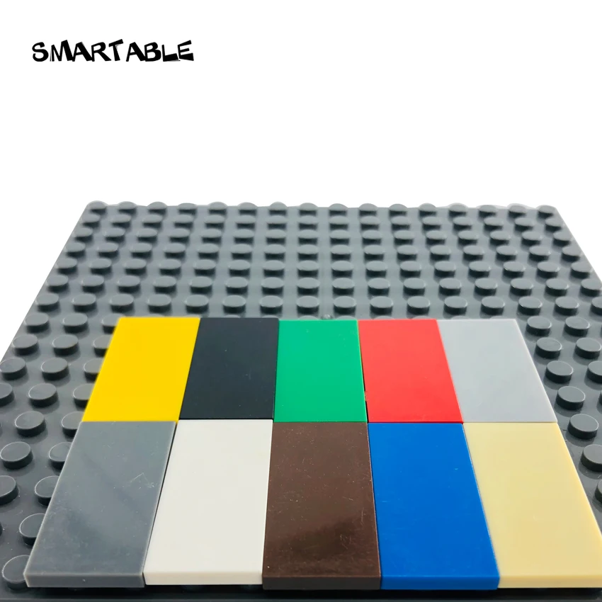 Smartable Bulk Tile 2x4 with Groove Flat Studs Building Blocks MOC ...