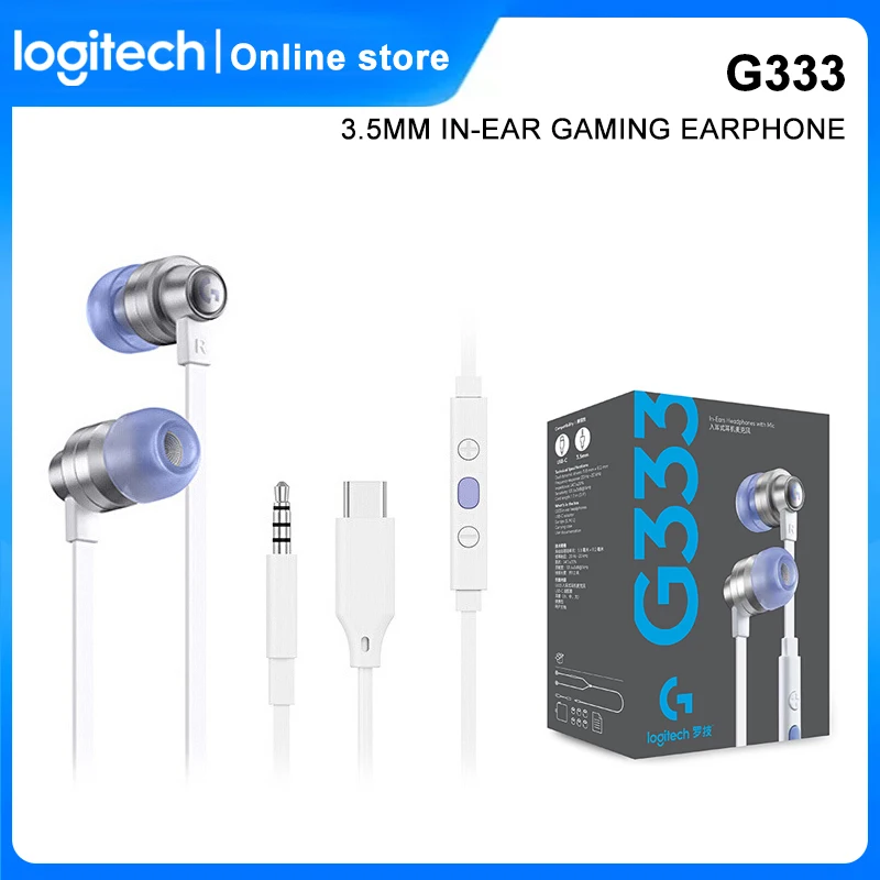 Newset-Logitech-G333-Gaming-Headphones-3-5mm-In-Ear-with-Microphone-for ...